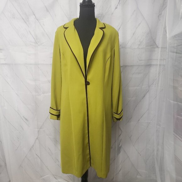 Donna Kay | Jackets & Coats | Vtg Donna Kay Avocado Green Longline ...